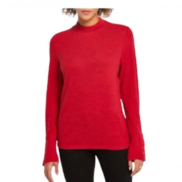 Rafaella | Sweaters | Rafaella Ladies Hacci Top In Rio Red 3 | Poshmark